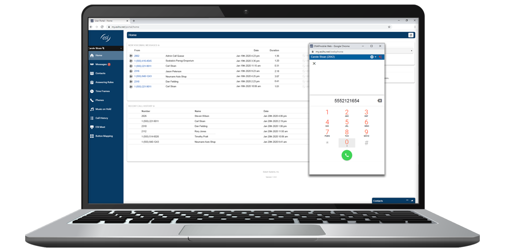 ESI Webphone™ - Softphone App for the ESI eCloud PBX™ VoIP solution